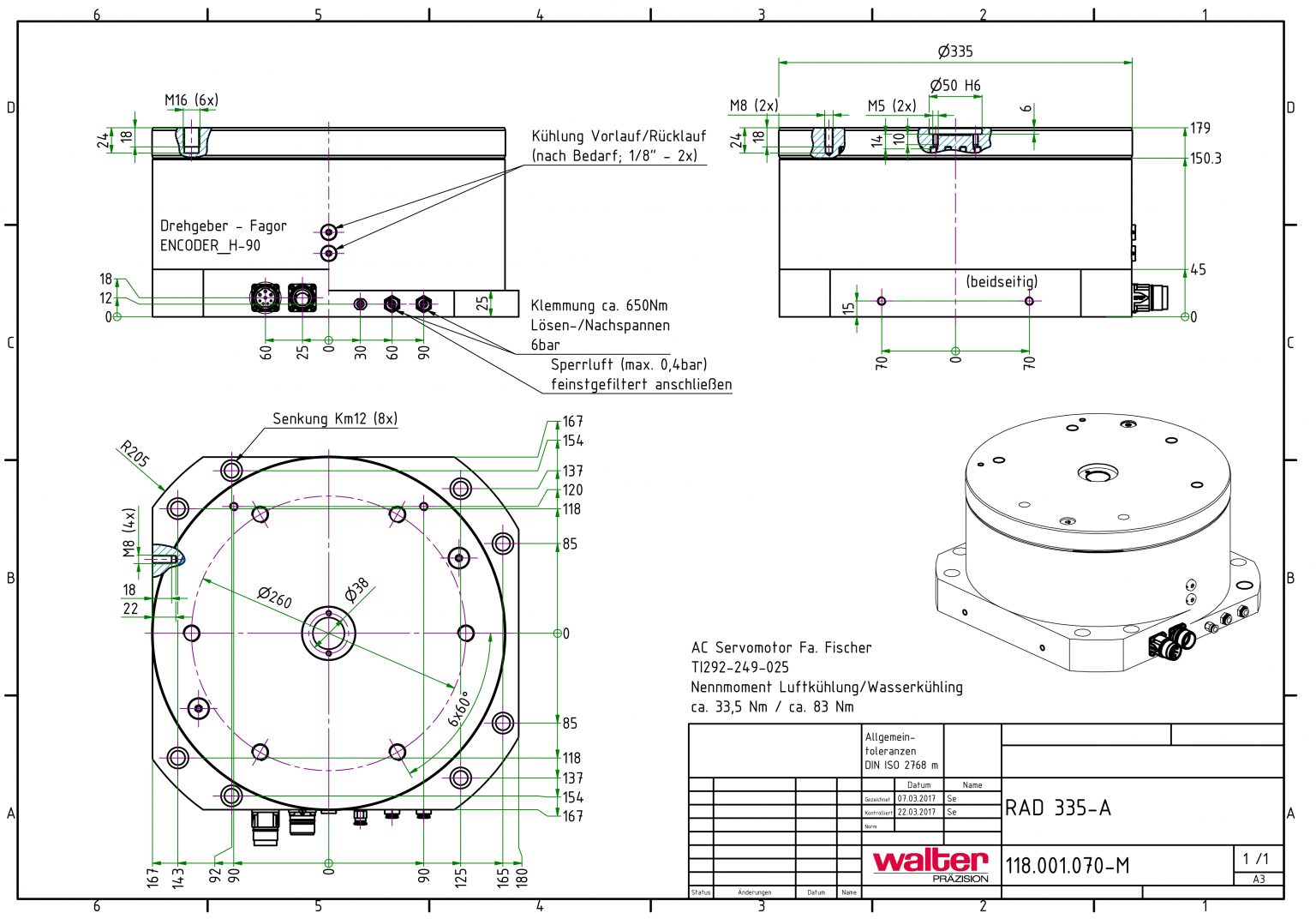 Technical Data | Walter Präzision